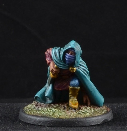 Painted Kneeling Assassin from Reaper Miniatures, male D&D character ...