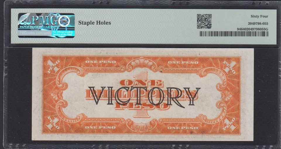 PHILIPPINES "VICTORY SERIES" 1944 P#94 Minor Stample holes ,PMG 64 Choice UNC | eBay