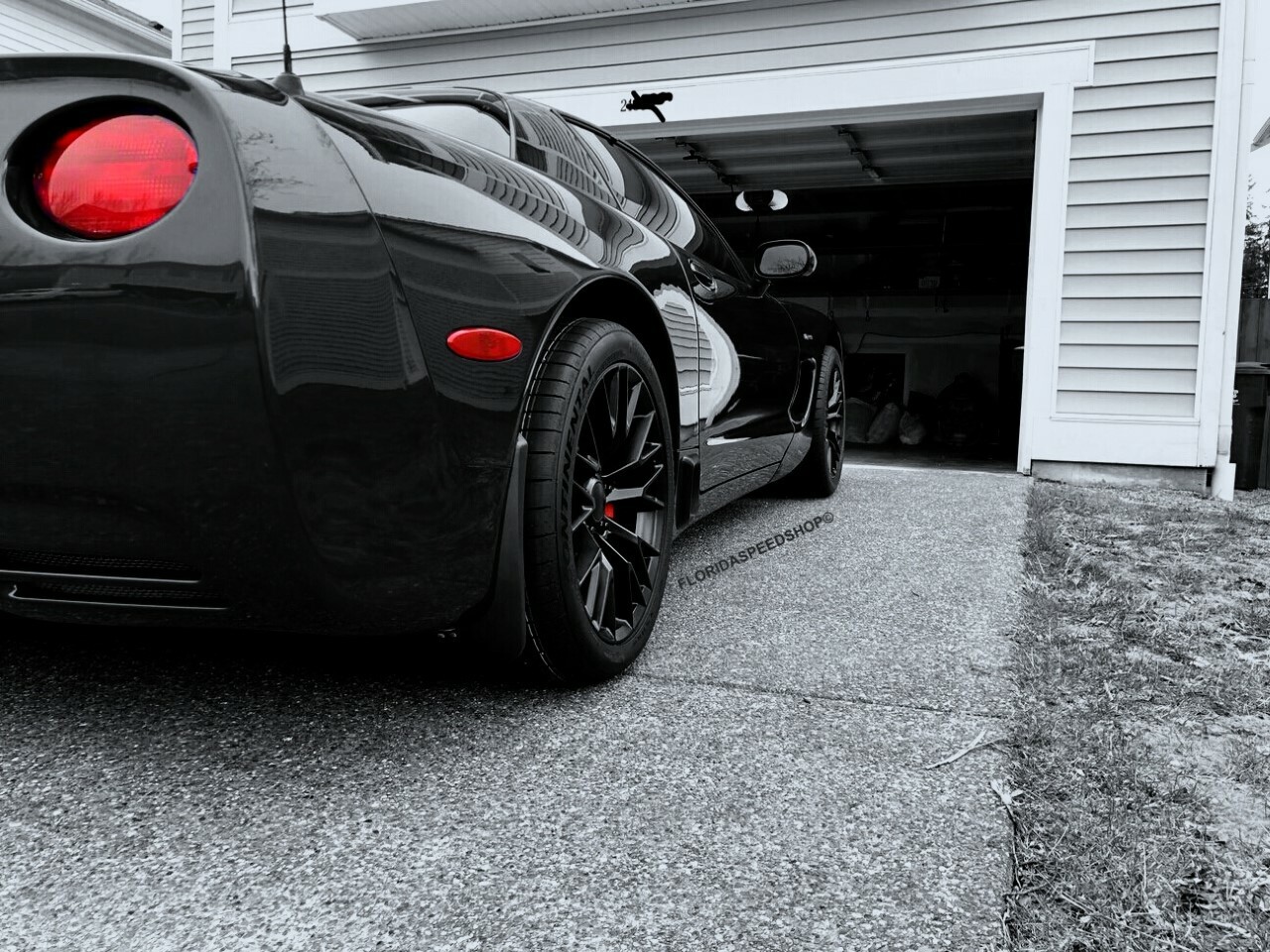 New C7 Z06 Corvette Wheels Satin Black 17/18" FITS: 1997-2004 C5 BASE ...