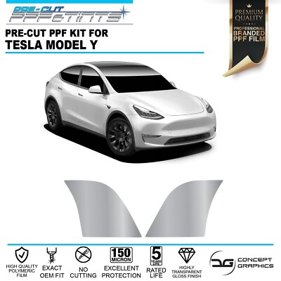 Rear Arch Stone Chip Guard PPF Paint Protection Film Kit For Tesla ...