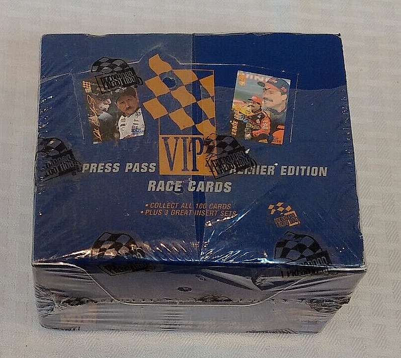 WAX BOX 1994 Press Pass VIP Unopened 24 Packs Earnhardt Gordon Inserts ...