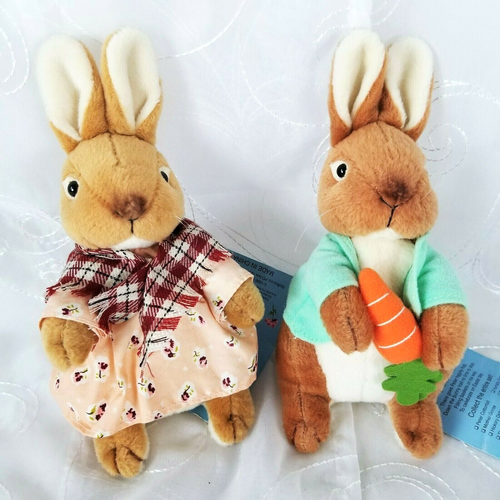 Peter Cottontail & Mrs. Cottontail Plush Rabbits Fairy Tale Friends ...