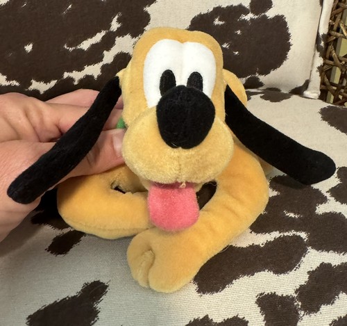 Disney Magic Pluto Plush 9" Laying Down Green Collar Stuffed Animal | eBay
