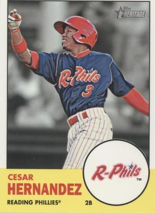 2012 Topps Heritage Minor League Edition - Cesar Hernandez #138 (RC ...