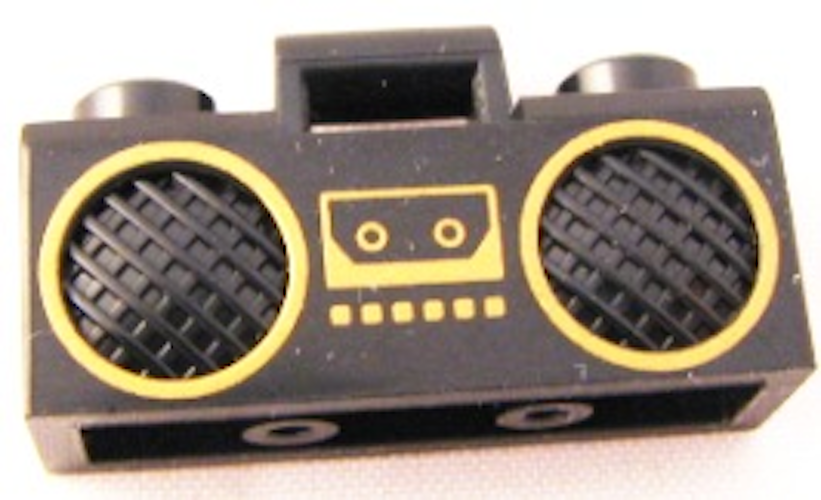 Lego Radio Stereo Boom Box Music Cassette Player Black Light Gray ...