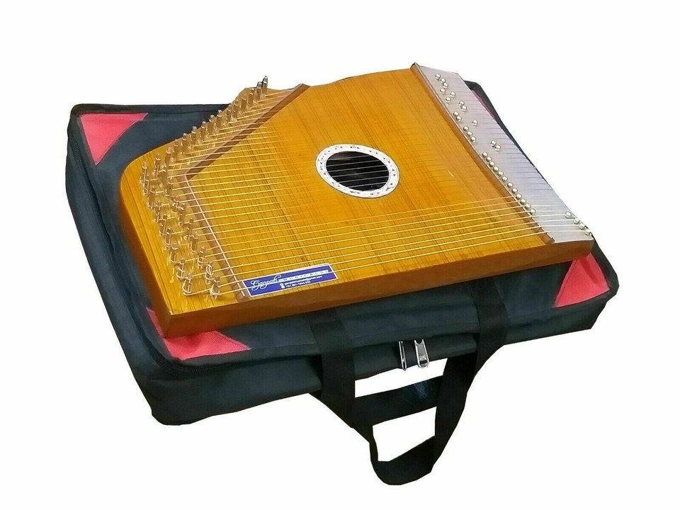 SWARMANDAL~ HARP~SURMANDAL~WITH CARRY BAG & TUNING KEY~CHANT~MANTRA ...
