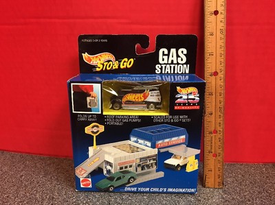 Hot Wheels Sto & Go Gas Station With Racing Van Mattel 1995 | eBay