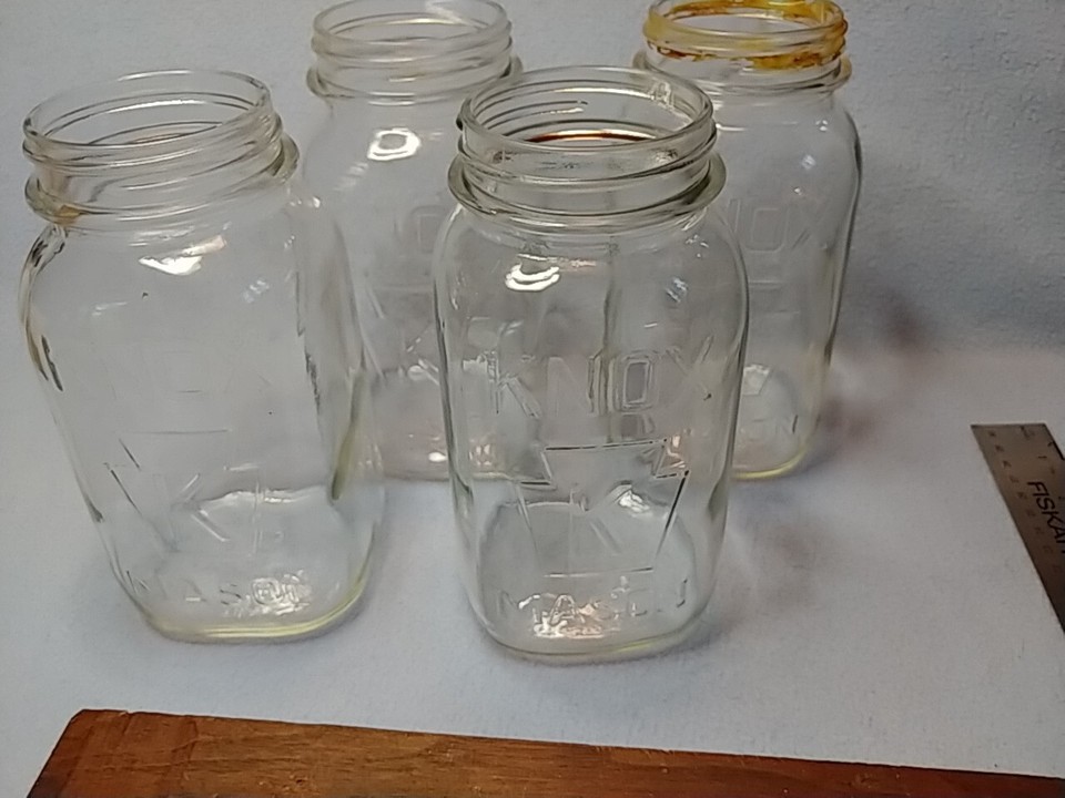 My Estate Sale! 2 Vintage Knox Quart Canning Fruit Jars Keystone Old ...