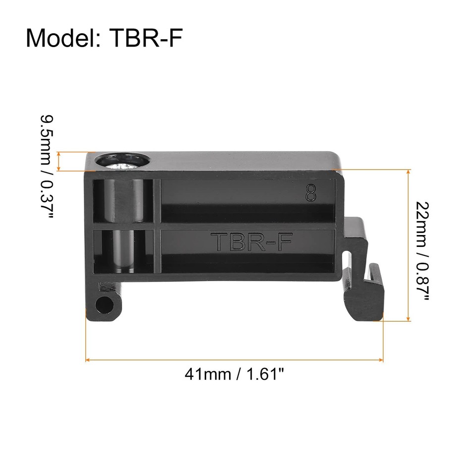 20 Pack DIN Rail Terminal Block End Stopper Screw Type Clamp Black TBR ...