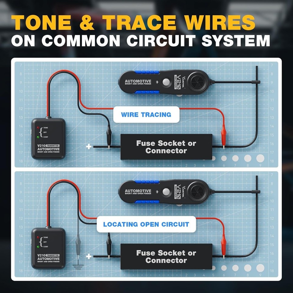 Wire Tracer Automotive Electrical Open & Short Finder Circuit Tester ...