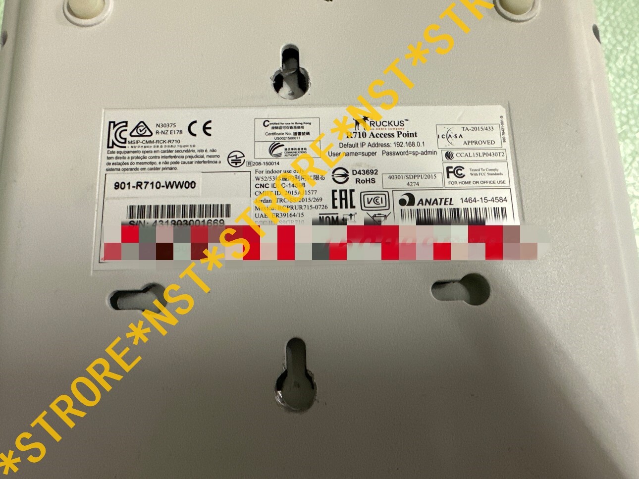 1pc Ruckus R710 901-R710-WW00 Gigabit Dual Band Wireless Access Point ...