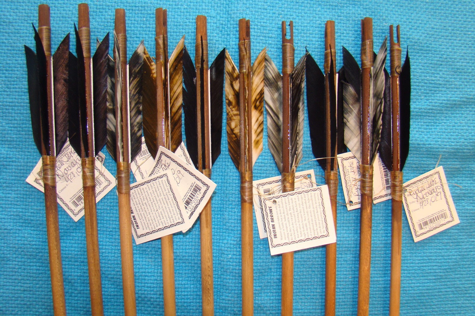 8 eight Handmade Navajo Arrows Stone chipped Arrowheads GREAT ARROW ...