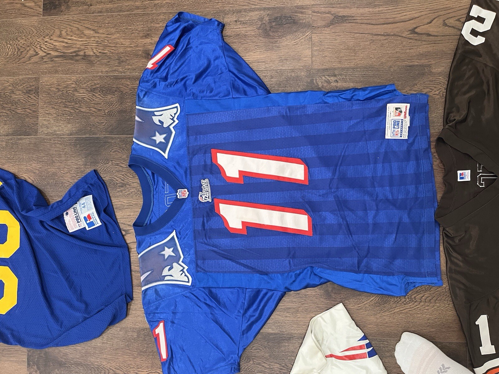 Authentic Joe Bledsoe #11 jersey Patriots Blue | eBay