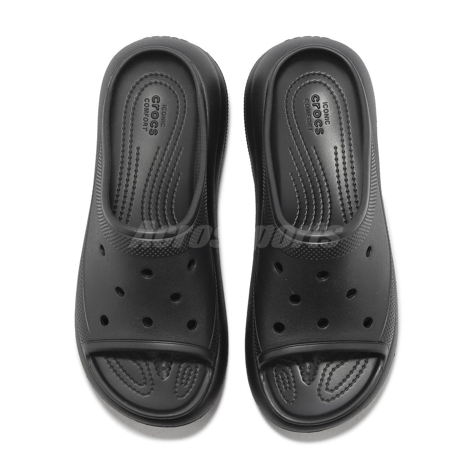Crocs Crush Slide Black Men Unisex Casual LifeStyle Slip On Sandal ...