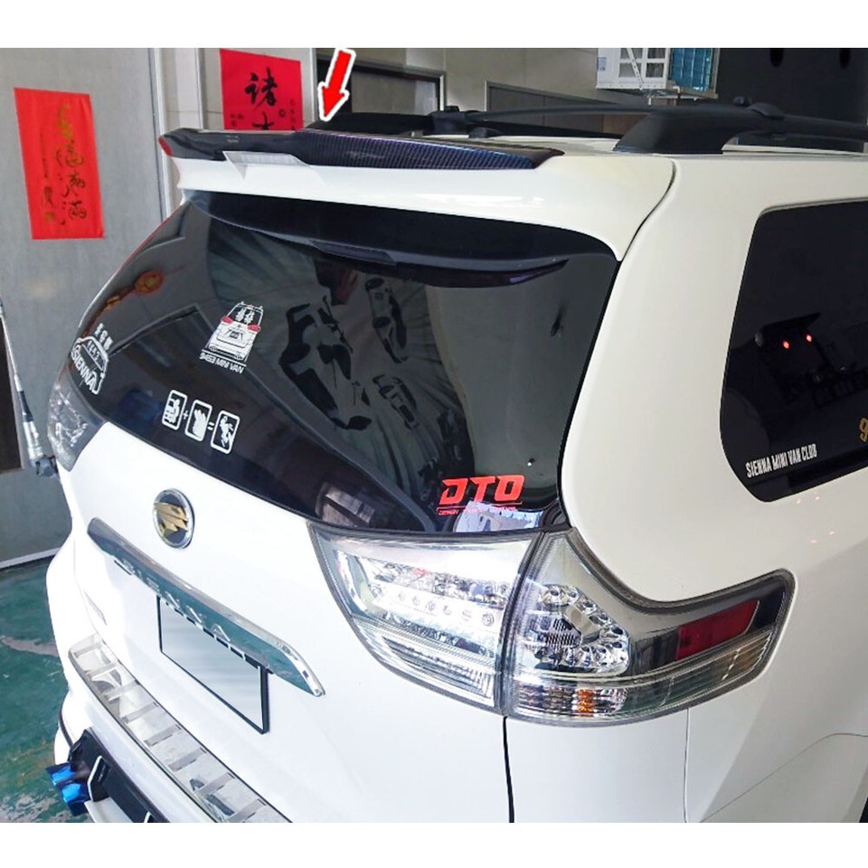 Unpainted FRP For TOYOTA Sienna 3rd 5D Minivan V Style Rear Trunk ...
