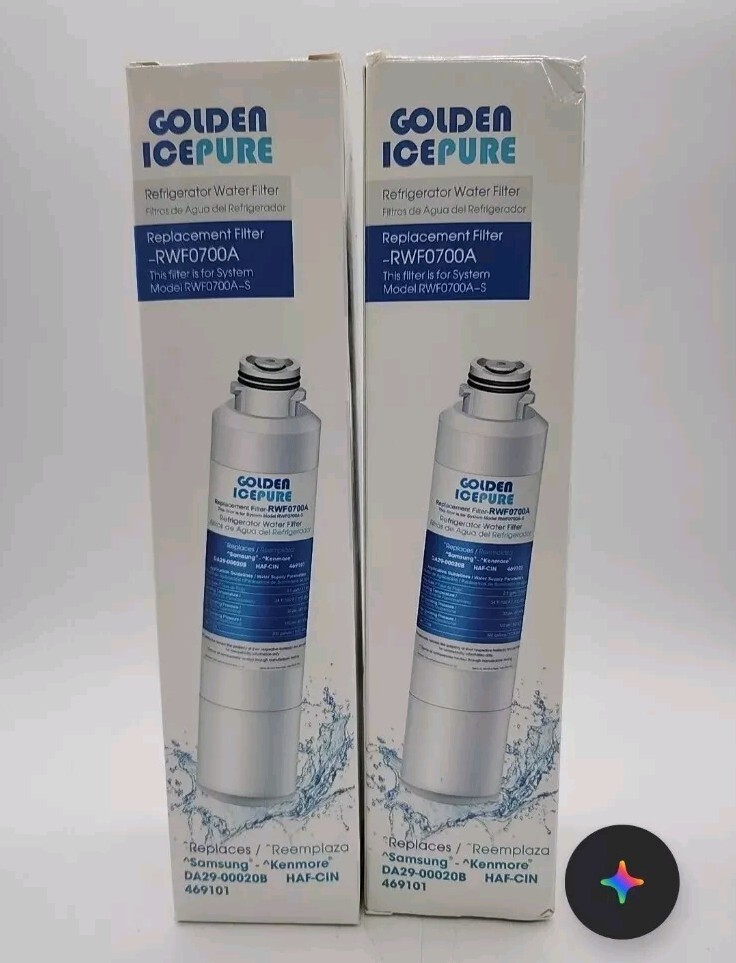 GOLDEN ICE PURE RWF0700A REPLACEMENT REFRIGERATOR WATER FILTER SAMSUNG ...