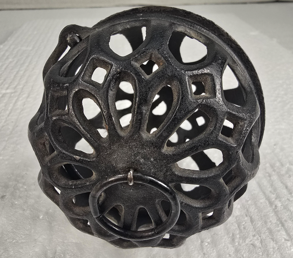 Antique Cast Iron Black Dome Cage String Twine Holder Dispenser ...