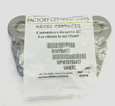 OEM Whirlpool WPW10195417 W10195417 Dishwasher Rack Roller Wheels | eBay