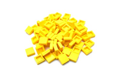 TCM BRICKS Yellow Tile 1x1 Smooth Finish X50 Compatible Parts & Pieces ...