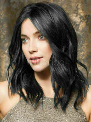 Wigs Long Wavy Medium Black Black O2M3 Wig Wig DHL | eBay Australia