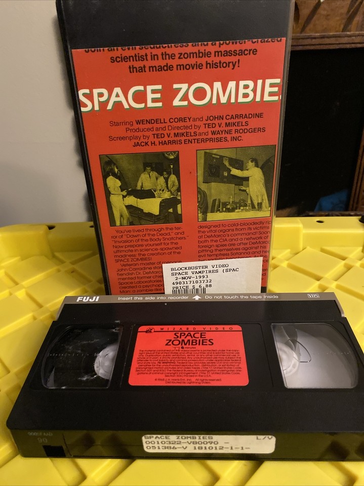 VINTAGE 1968 SPACE ZOMBIES BIG BOX VHS WIZARD VIDEO HORROR Cut ...
