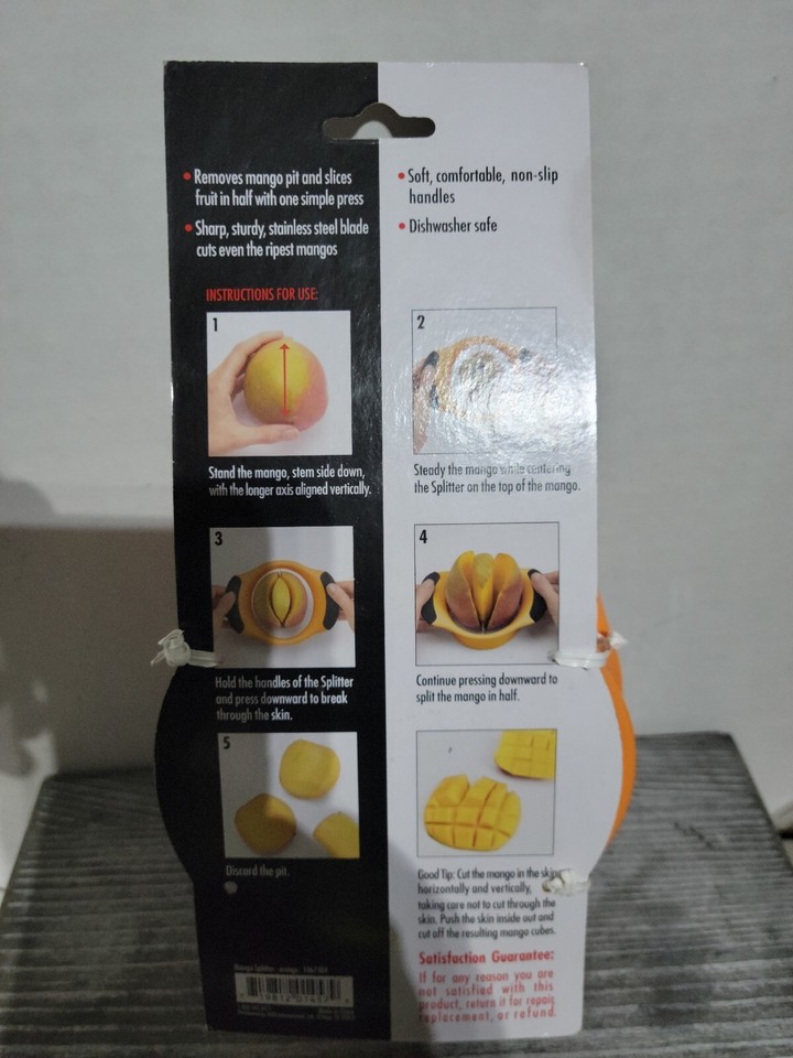 OXO Good Grips Mango Slicer Splitter Corer, Yellow Silicone Handles ...