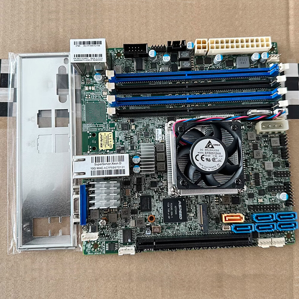 For Supermicro X10SDV-4C-TLN2F Server motherboard ITX XEON D1521 CPU | eBay