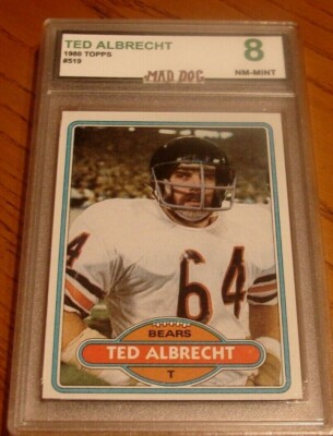 TED ALBRECHT****1980 TOPPS---MINT 8---BEARS----#519---SET BREAK--MAD ...