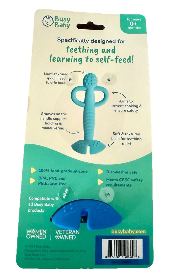 Busy Baby Teething Spoon 2in1 Teether And Training Spoon For Self ...