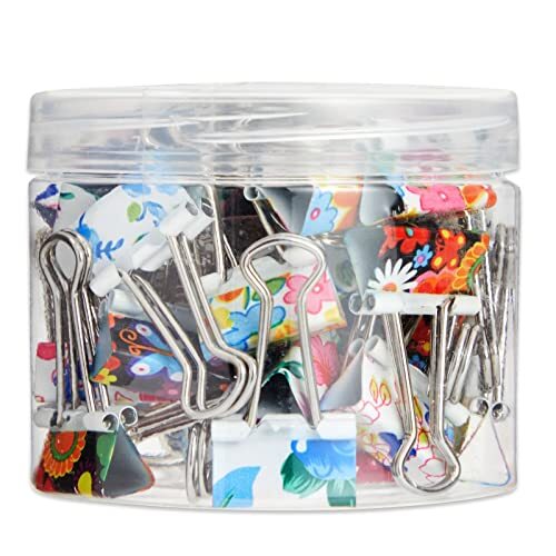 40 Pcs 0.75 Inch Decorative Paper Binder Clips for Office School File ...