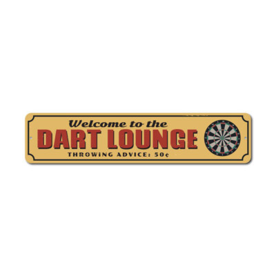 Dart Lounge Sign, Welcome Game Room, Throwing Advice 50 Cents Metal ...