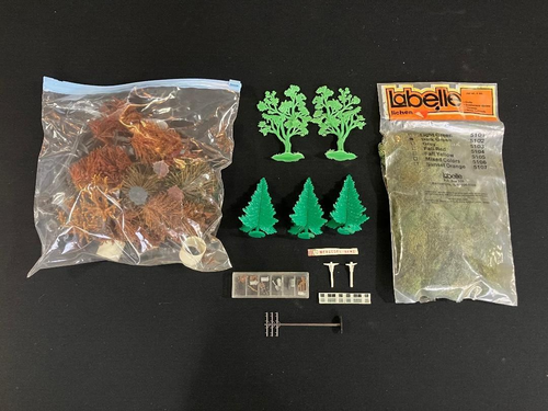 HO scale Trees lichen signs telephone pole misc lot | eBay