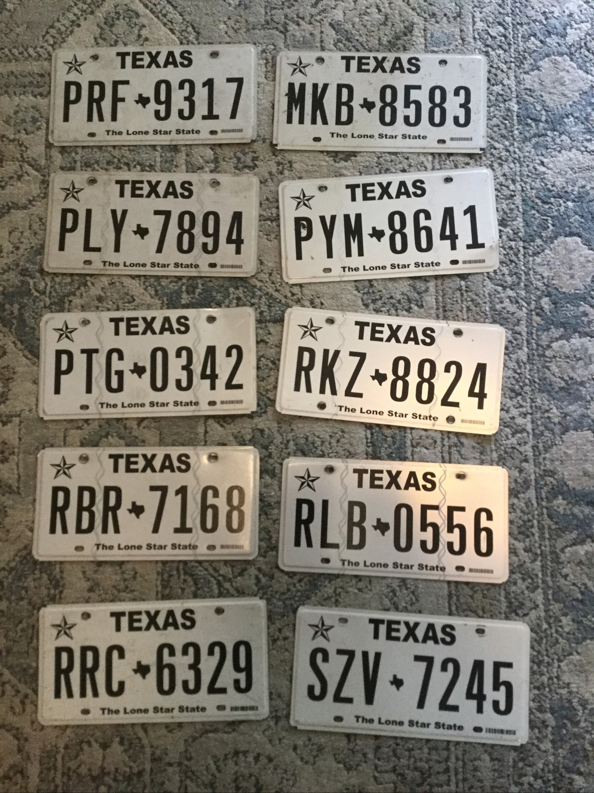 Lot Of 10 Texas Expired No Longer In Use License Plates For Craft Man ...