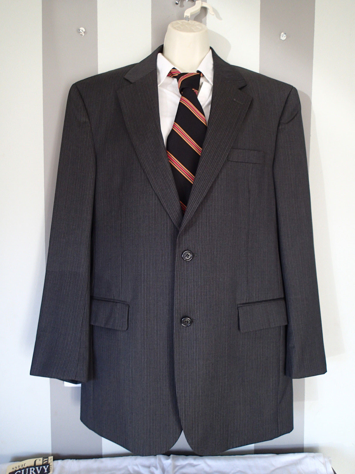 JOS. A. BANK 42L SUIT JACKET BLAZER wool CHARCOAL … - Gem