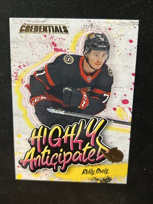 23-24 UD Credentials Hockey RC Highly Anticipated HA-42 Ridley Greig | eBay