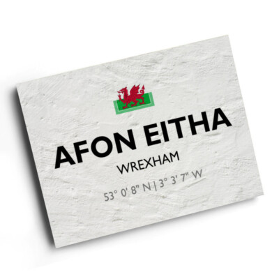 A3 PRINT - Afon Eitha, Wrexham, Wales - Lat/Long SJ2945 | eBay UK