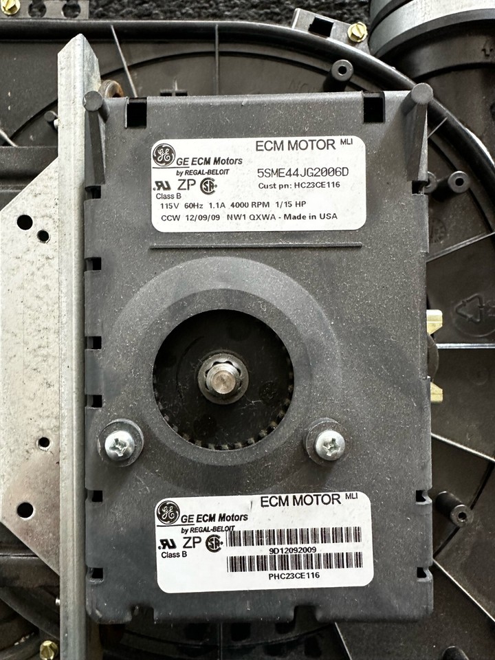 Carrier Bryant Furnace blower Inducer ECM Motor 5SME44JG2006D 10/09/08 ...