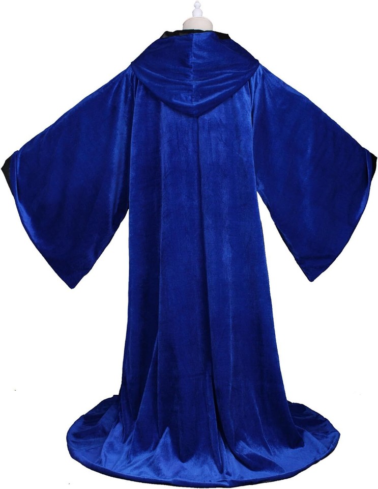 Velvet Wizard Robe with Satin Lined Hood and Sleeves | eBay