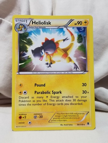 Heliolisk Pokemon TCG Phantom Forces Hologram Holofoil Holo Foil Card ...