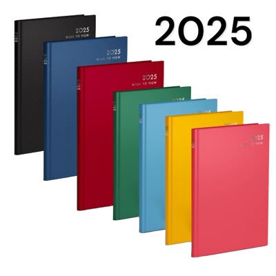 2025 Diary A4 A5 A6 Week to View Day A Page Desk Diary Hard Backed ...