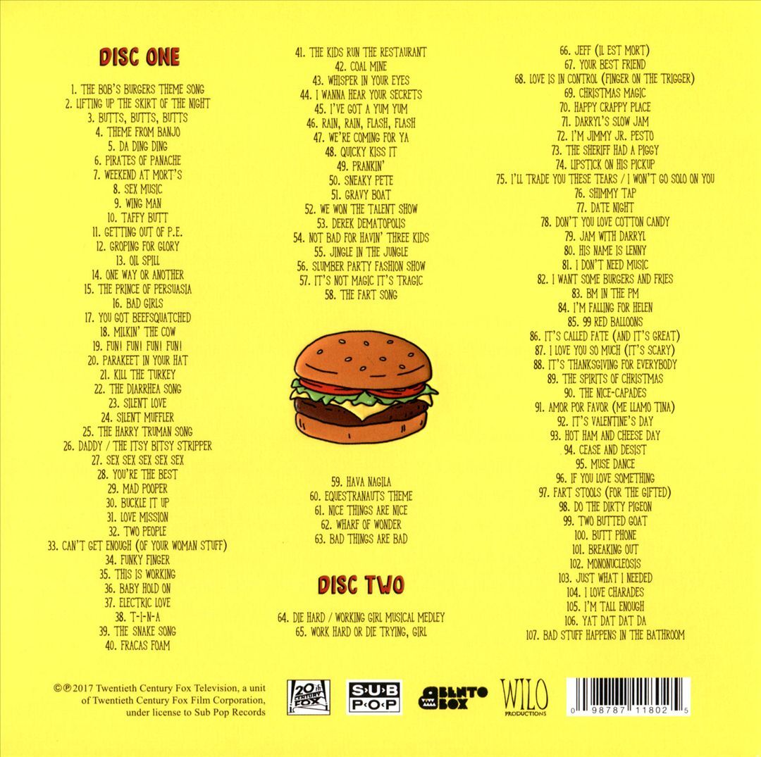 BOB'S BURGERS BOB'S BURGERS MUSIC ALBUM [ORIGINAL TELEVISION SOUNDTRACK ...