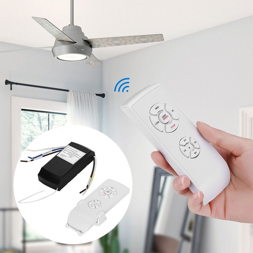 Universal Ceiling Fan Remote Lamp Light Wireless Timer Receiver Control ...