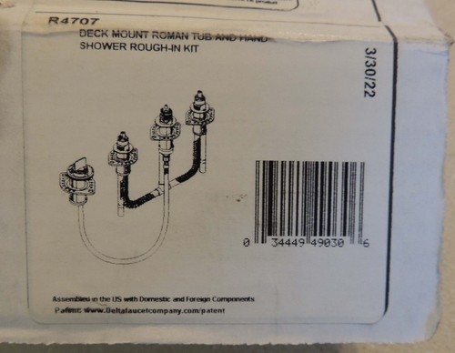 Delta R4707 Deck Mount Roman Tub and Hand Shower rough in Kit. New ...