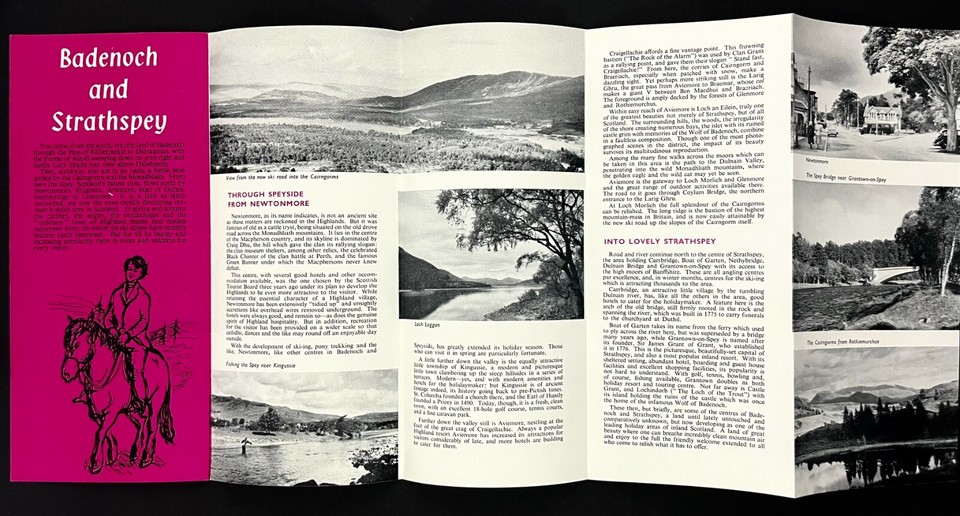 1962 Badenoch Strathspey Scotland Highlands Vintage Travel Brochure ...