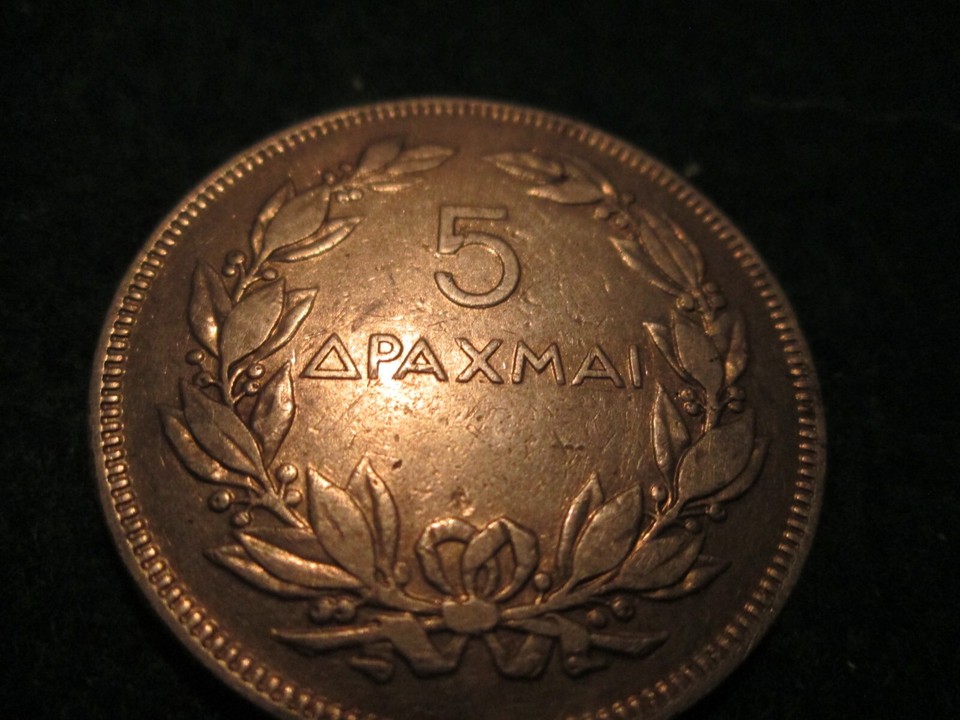 1930 GREECE 5 APAXMAI COIN. AU. | eBay