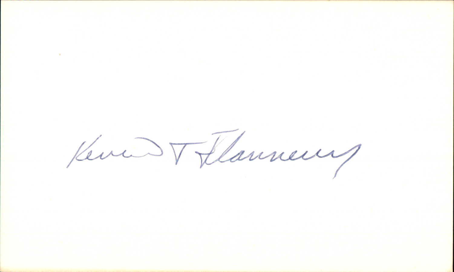 Kevin Flannery Signed 3x5 Index Card Cut 1979-83 Appleton Foxes Toledo ...