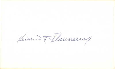 Kevin Flannery Signed 3x5 Index Card Cut 1979-83 Appleton Foxes Toledo ...