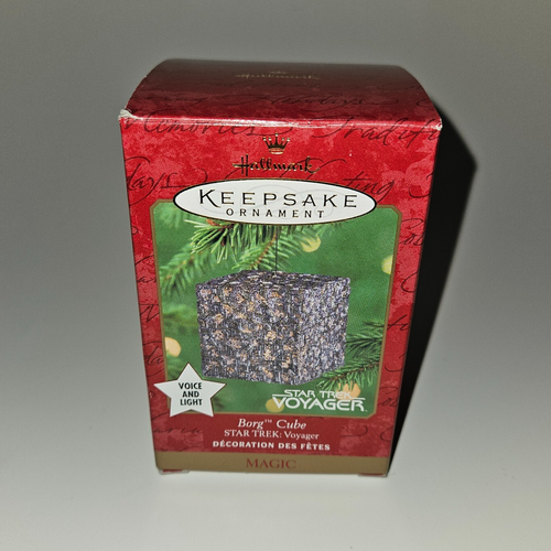 Hallmark Christmas Tree Ornament Star Trek Voyager Borg Cube Voice ...