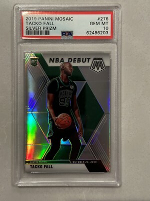2019-20 Panini Mosaic Silver Prizm #276 Tacko Fall RC Celtics PSA 10 ...