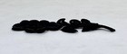 Antique 1890's VICTORIAN black silk thread single flower lace applique ...